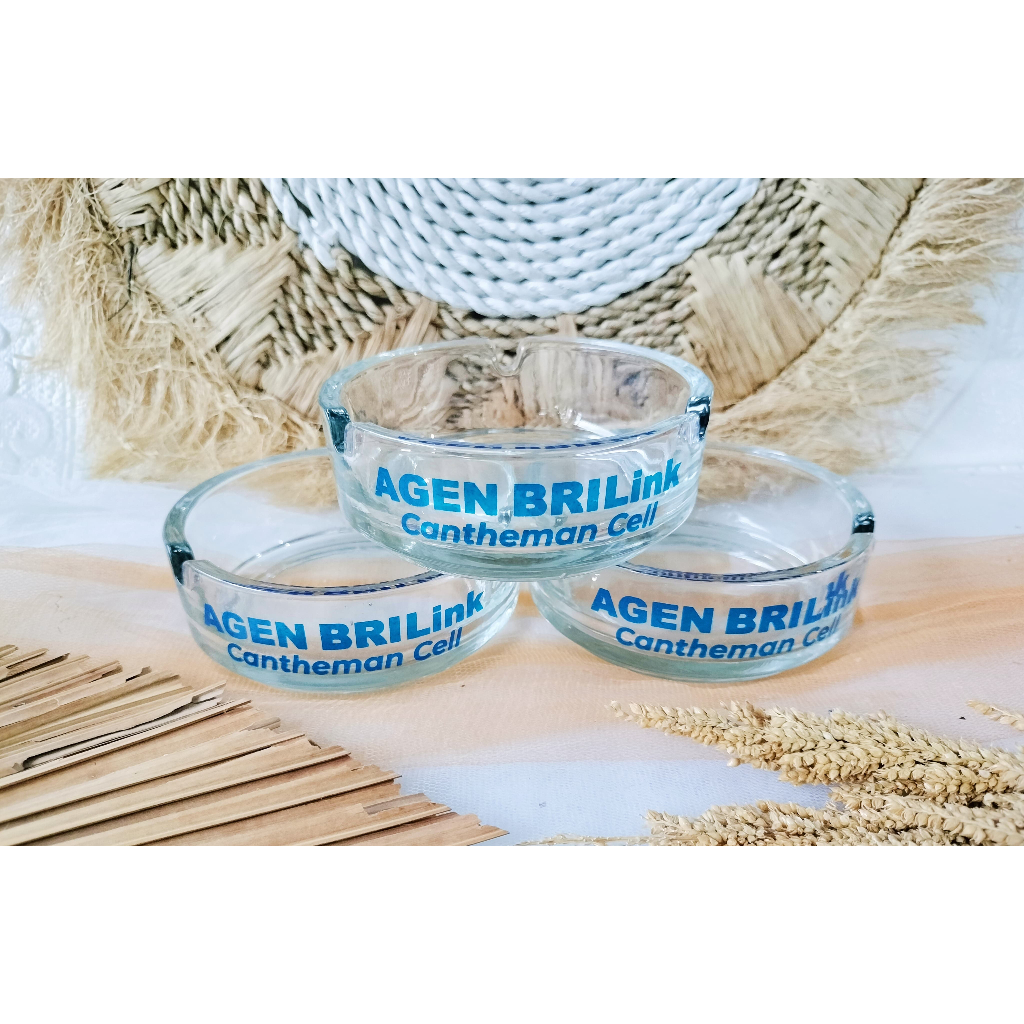 Jual SOUVENIR ASBAK KACA SABLON MURAH | Shopee Indonesia