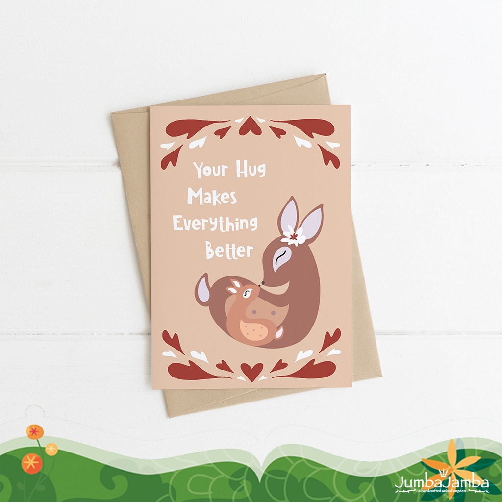 Jual Jumba Jamba Kartu Ucapan GWS Ukuran A6 - Your Hug Make Everything ...