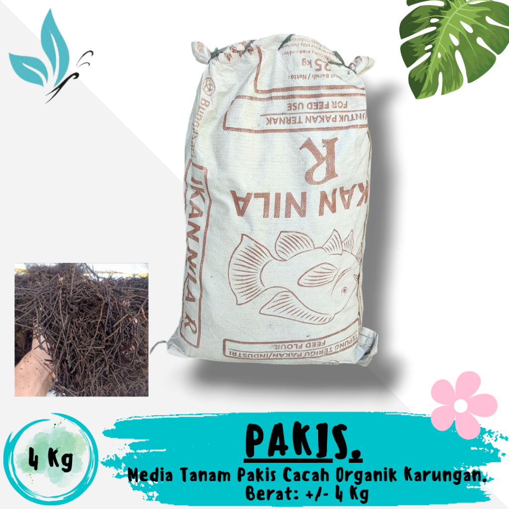 Jual Media Tanam Pakis Organik Karung 4 Kg Kompos Nutrisi Tanaman Bunga ...