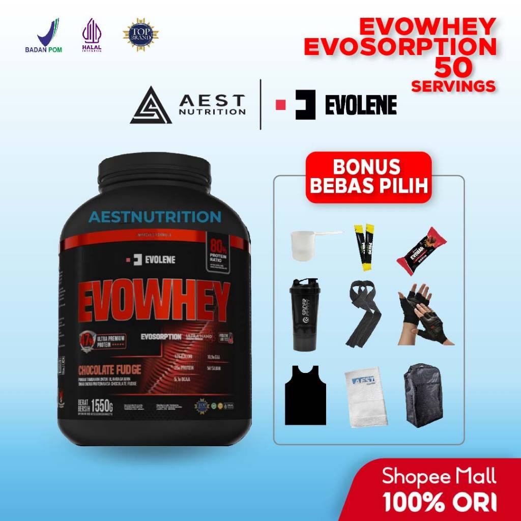 Jual Evolene Evowhey Evosorption 50 Servings 1550 gr Susu Whey Protein ...