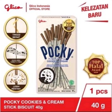 Jual Pocky/stik pocky/Pocky stik/Glico Pocky Cookies & Cream Stick Biscuit 40g | Shopee Indonesia