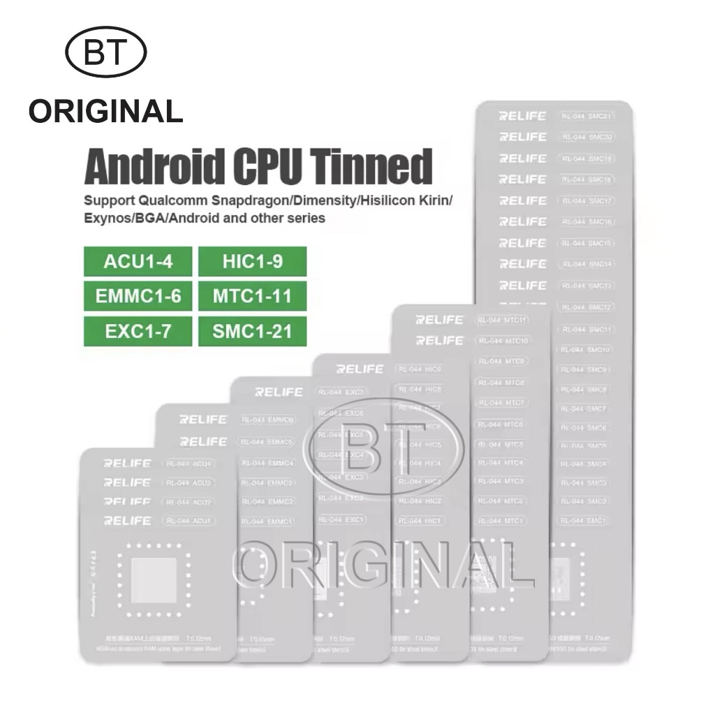 Jual STANCIL SET CETAKAN CPU BGA CHIP ANDROID SERIES 58 PCS - RELIFE RL-044 FOR RL-601MA ...