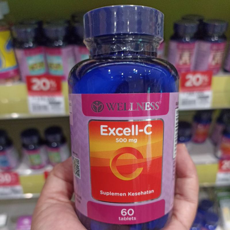 Jual Wellness Excel C 500 Mg ISI 60 TAB, daya tahan tubuh | Shopee ...