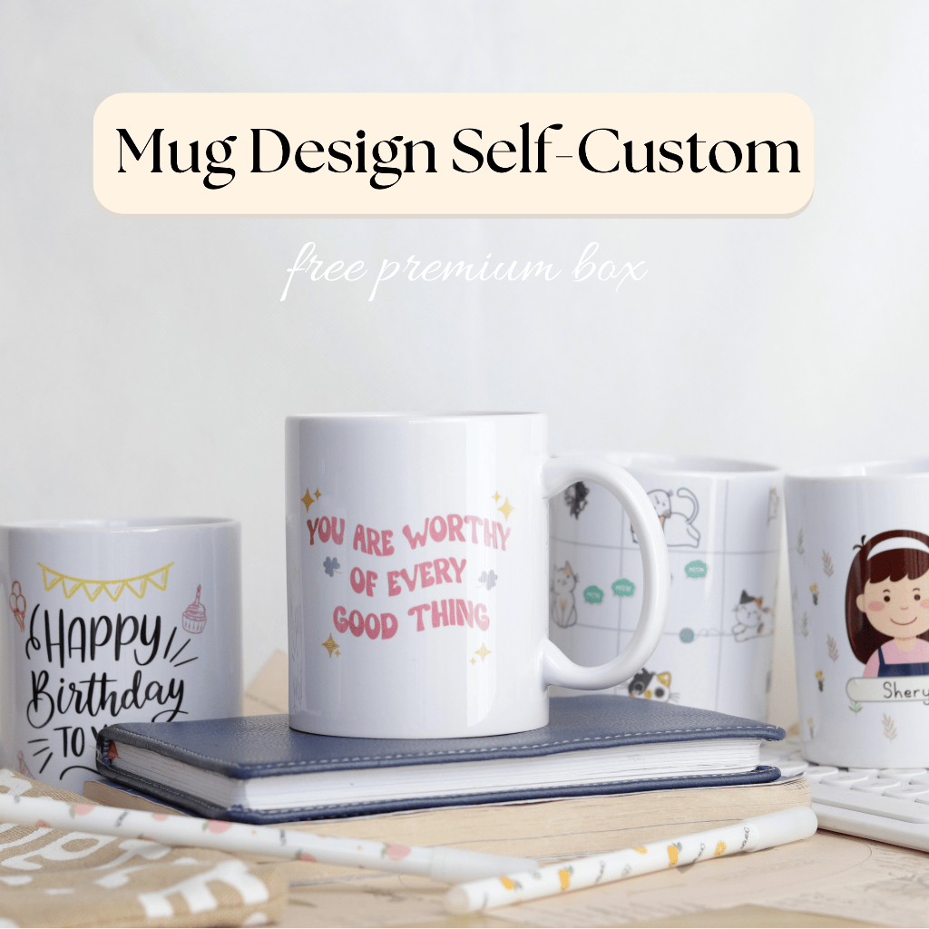Jual Cetak Gelas Mug Custom / Gelas Mug Custom Premium / Mug Desain ...
