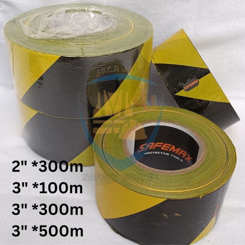 Jual Garis Polisi Roll Hitam Kuning non Reflektif, Police Line Hitam ...