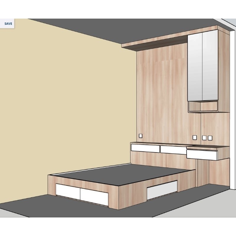 Jual Kamar Set custom minimalis | Backdrop / wall panel | dipan | meja ...