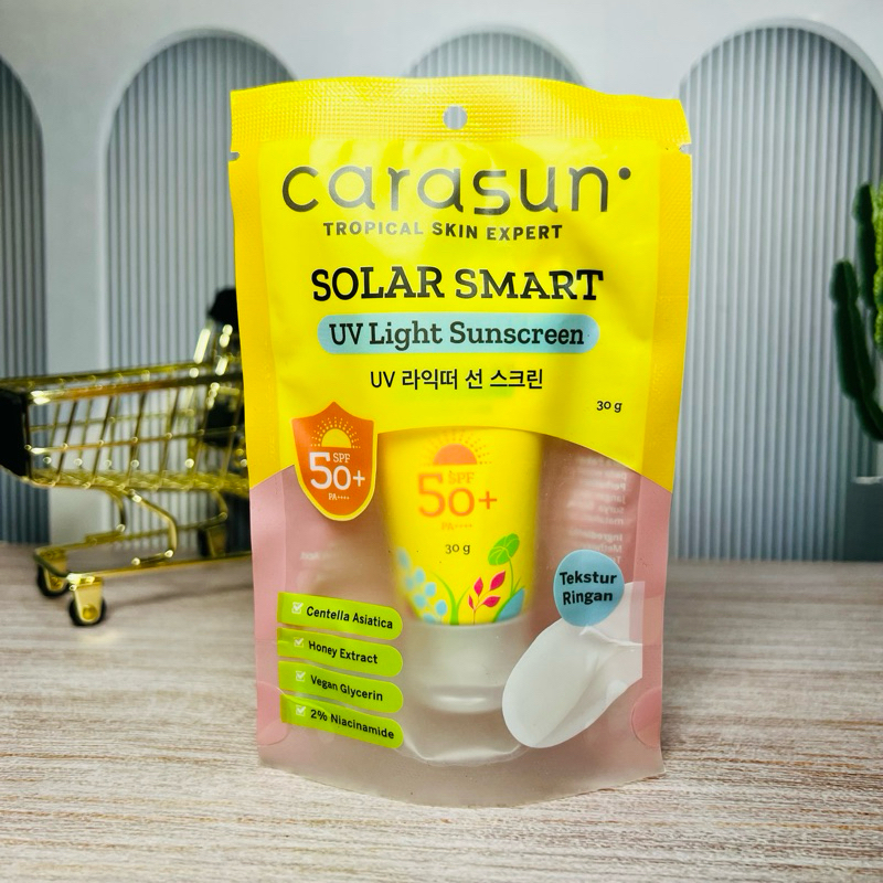 Jual Carasun Solar Smart Uv Light Sunscreen Spf 50+ pa+++ 30gr - Ed 06/2027 | Shopee Indonesia