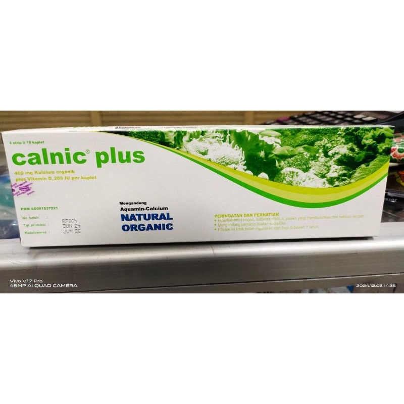 Jual CALNIC PLUS Natural Organik Box 30 Tablet | Shopee Indonesia