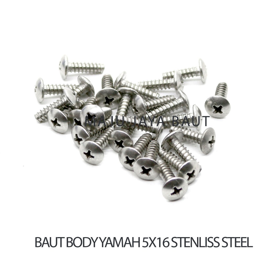 Jual Baut Body Yamaha Stenliss Steel 5x16 / Baut Body Yamaha Anti Karat ...