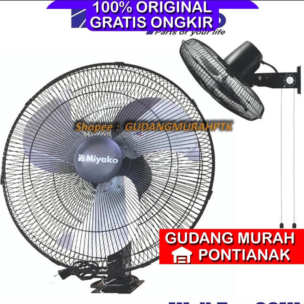 Jual Kipas Angin Dinding MIYAKO 18 inch BESI TORNADO KDB 18 Almunium Blade SNI GARANSI RESMI ...