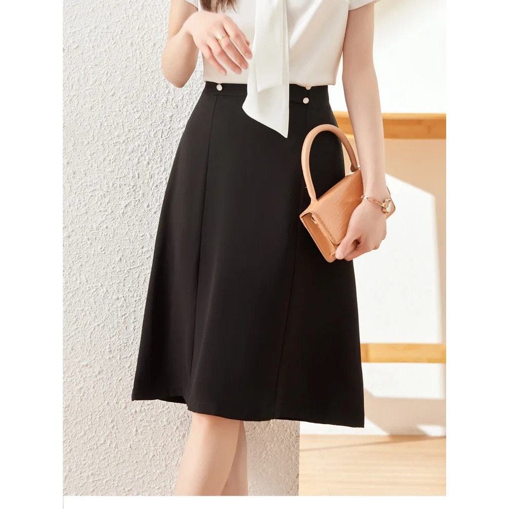 Jual Rok Wanita Scuba A-Line Casual Skrit - Kain Stretch Tebal Nyaman ...