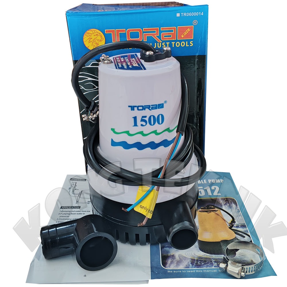 Jual POMPA CELUP DC TORA 1500 12 V VOLT / POMPA AIR ARUS DC BILGE PUMP ...