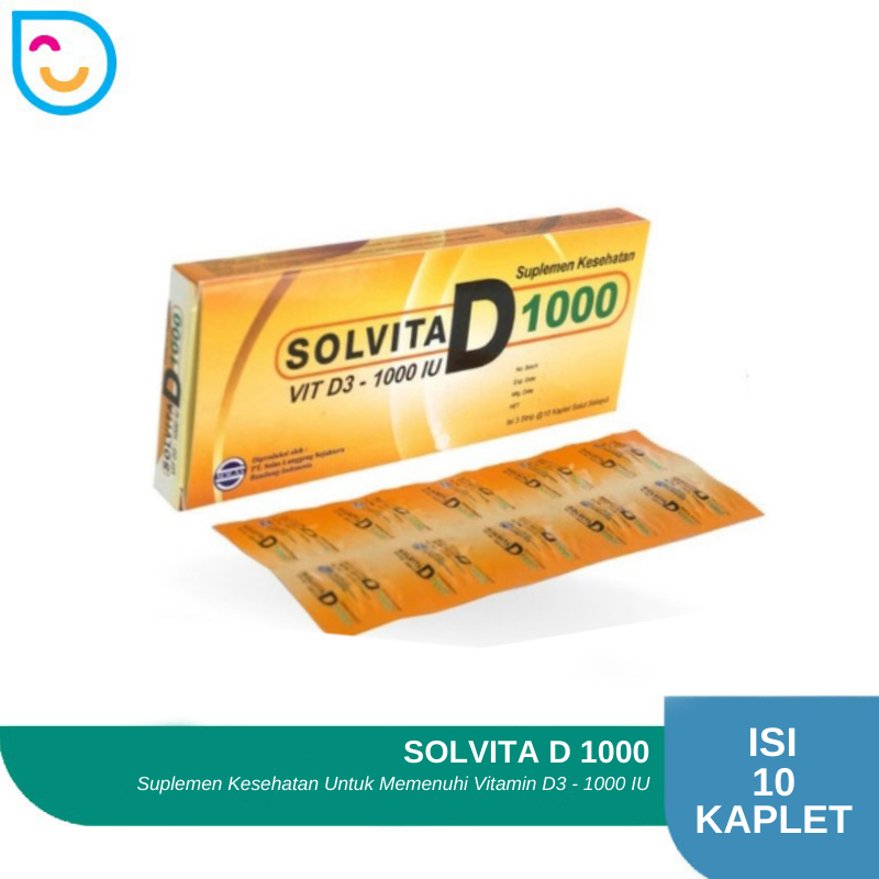 Jual Multivitamin Solvita D 1000 1 Strip 10 Kaplet | Shopee Indonesia