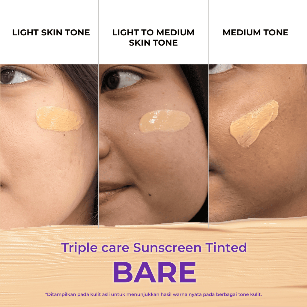 Jual Facetology Triple Care Sunscreen Tinted SPF 50 PA++++ 40ML | Shopee Indonesia