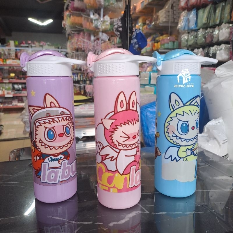 Jual BOTOL MINUM LABUBU GAGANG TENTENG/ BOTOL AIR MINUM ANAK KARAKTER ...