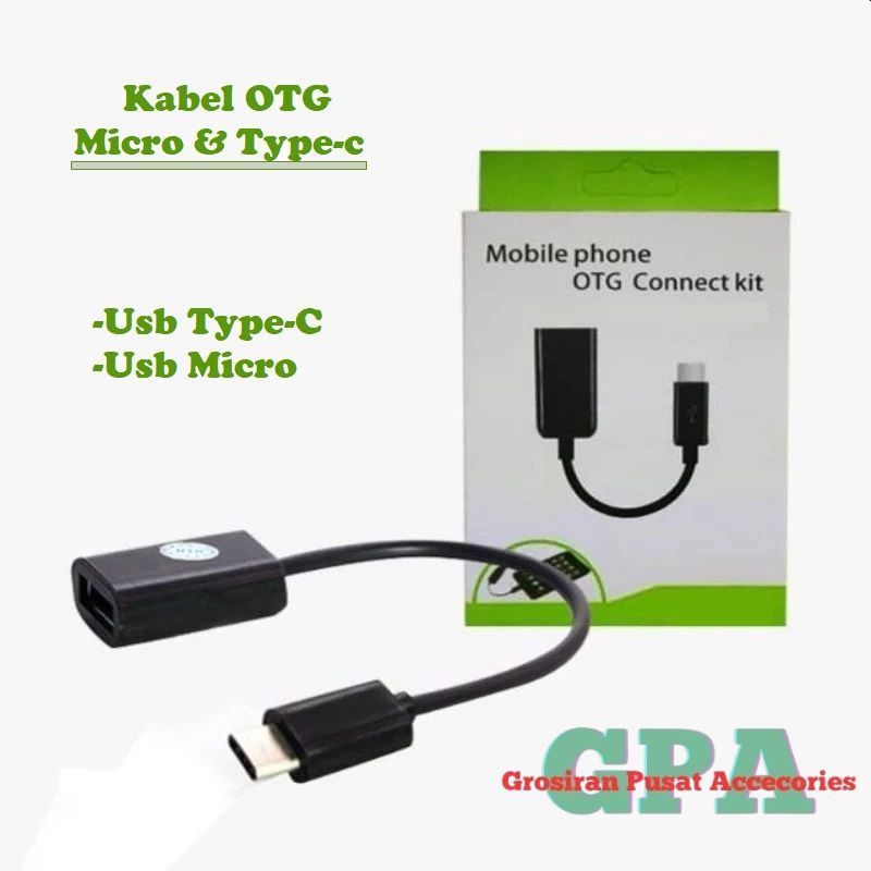 Jual Kabel Otg Mikro Usb & Type-c Usb Smart Kit Kabel Sambungan Pembaca ...