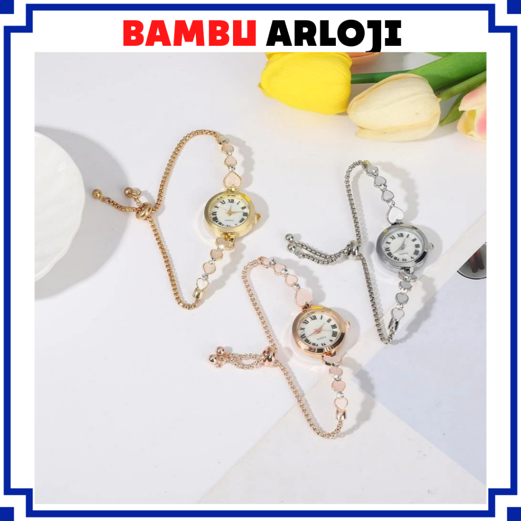 Jual BAJ Jam Tangan Serut Mewah Gelang Serut Wanita Analog Quartz ...