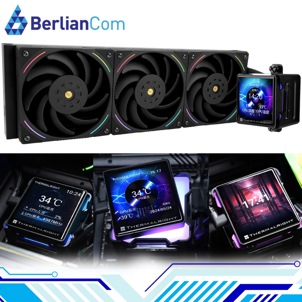 Jual THERMALRIGHT ELITE VISION 360 BLACK ARGB w/ LCD Display CPU AIO ...