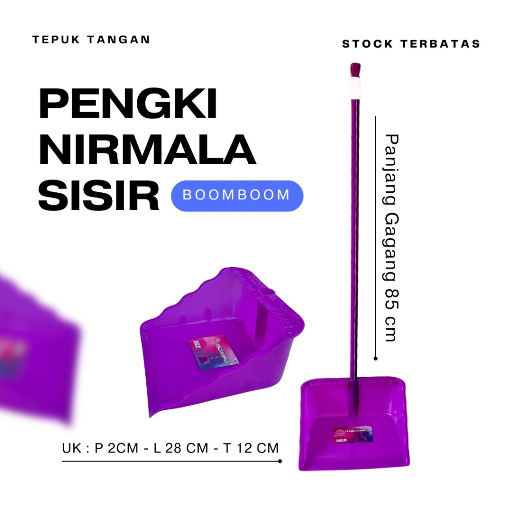 Jual Pengki Nirmala Sisir Serokan Sampah Ungu BOOM BOOM CLEAN | Pengki ...