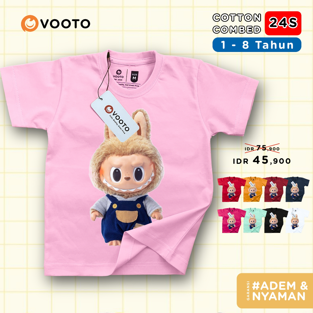 Jual Baju Labubu Anak Perempuan Cewek Cowok Laki Laki Usia 1 2 3 4 5 6 ...