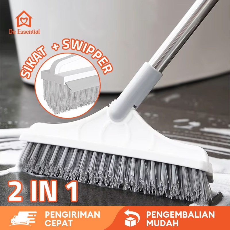 Jual De Essential Sikat Kamar Mandi Gagang Panjang 2in1 1803 - Sikat WC ...