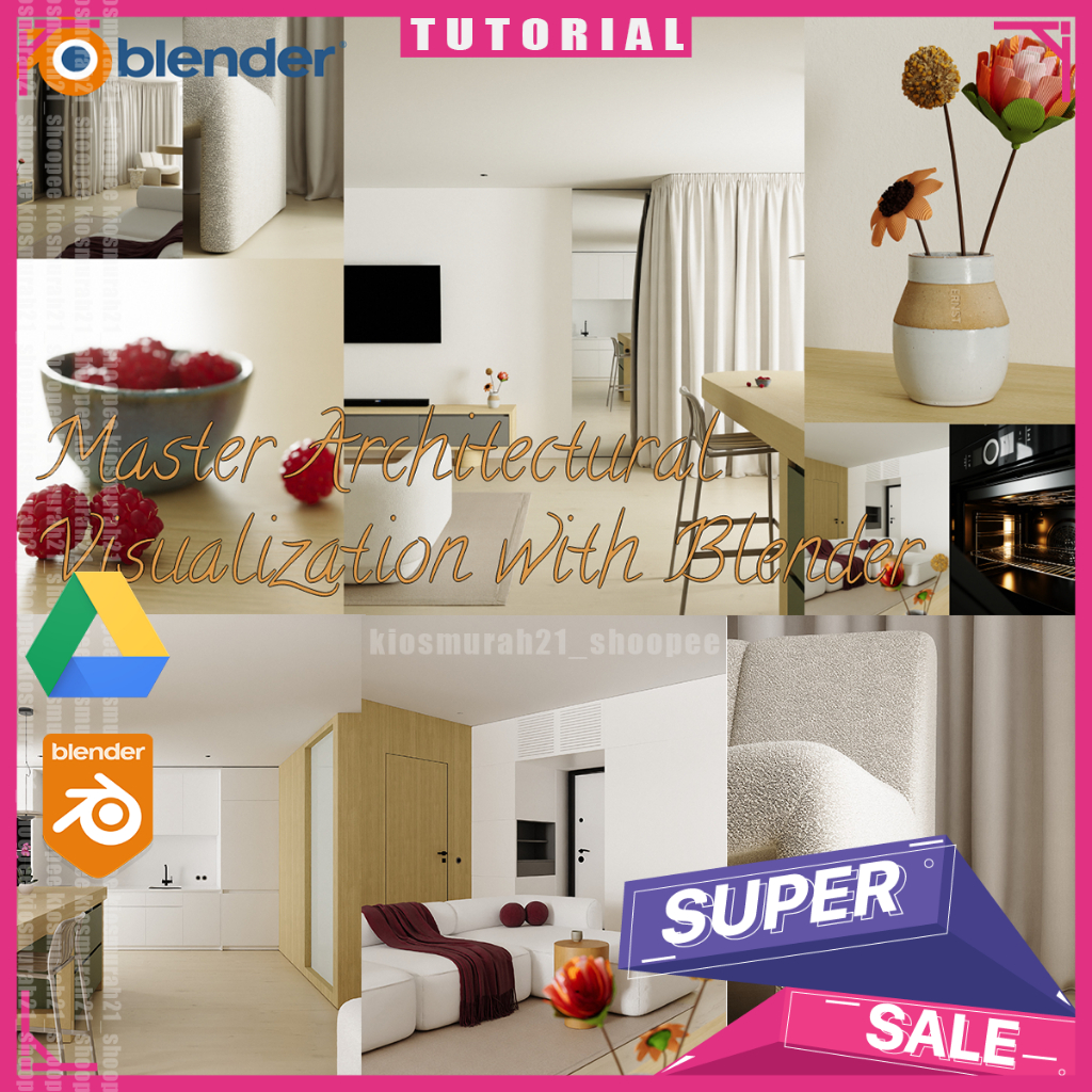Jual Blender 3D - Architectural Visualization with Blender 3D Blender ...