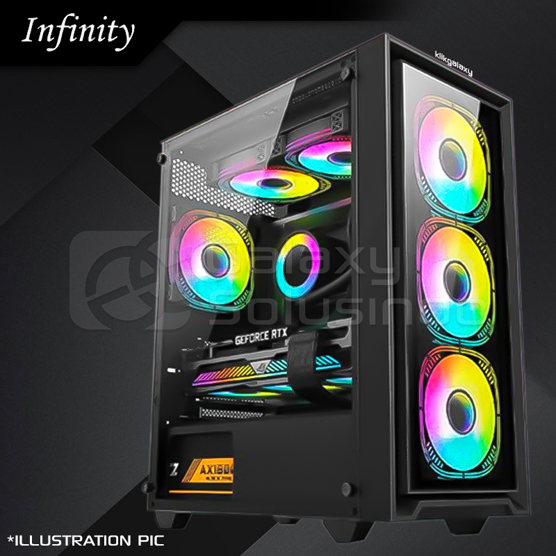 Jual Infinity VESTA V4 Tempered Glass ATX Gaming Case | Shopee Indonesia