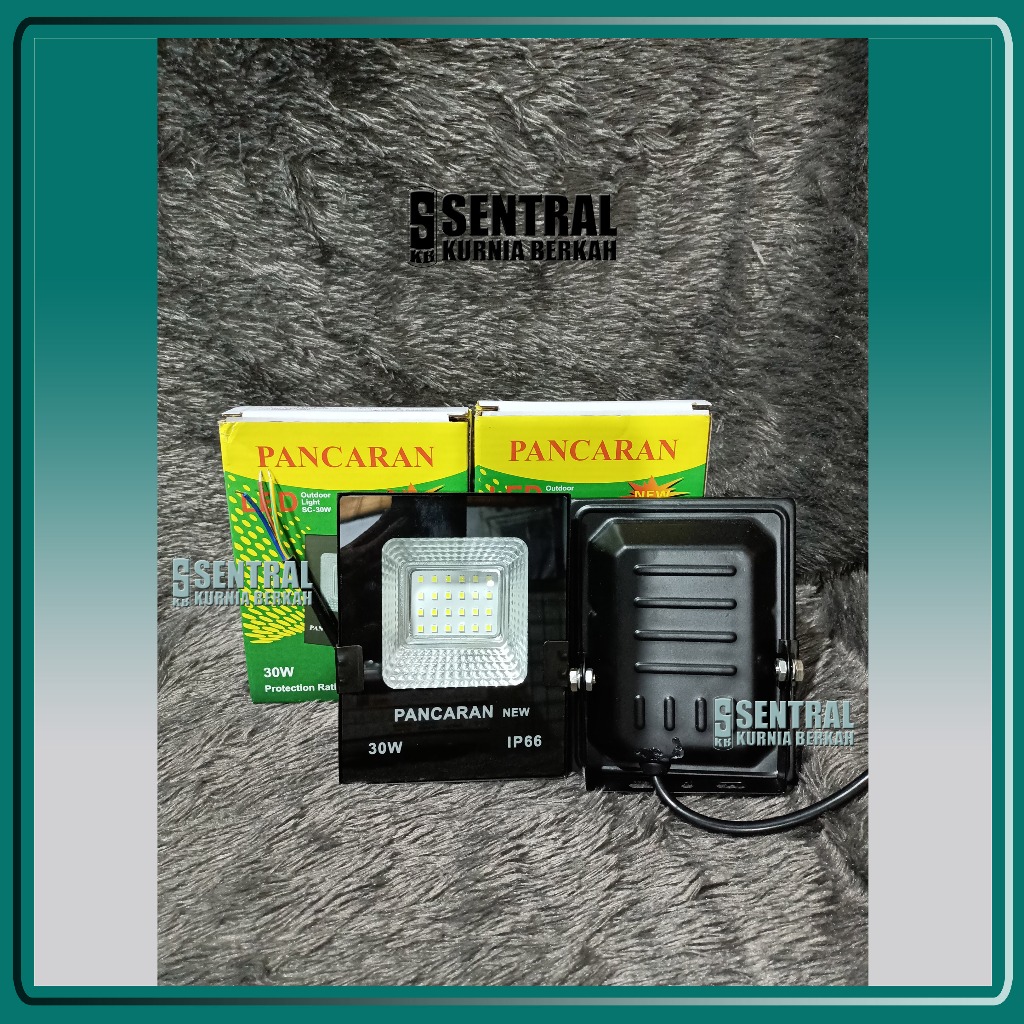 Jual Lampu Sorot Led 30 Watt Cahaya Putih Pancaran / Lampu Tembak Flood Light Outdoor Taman ...