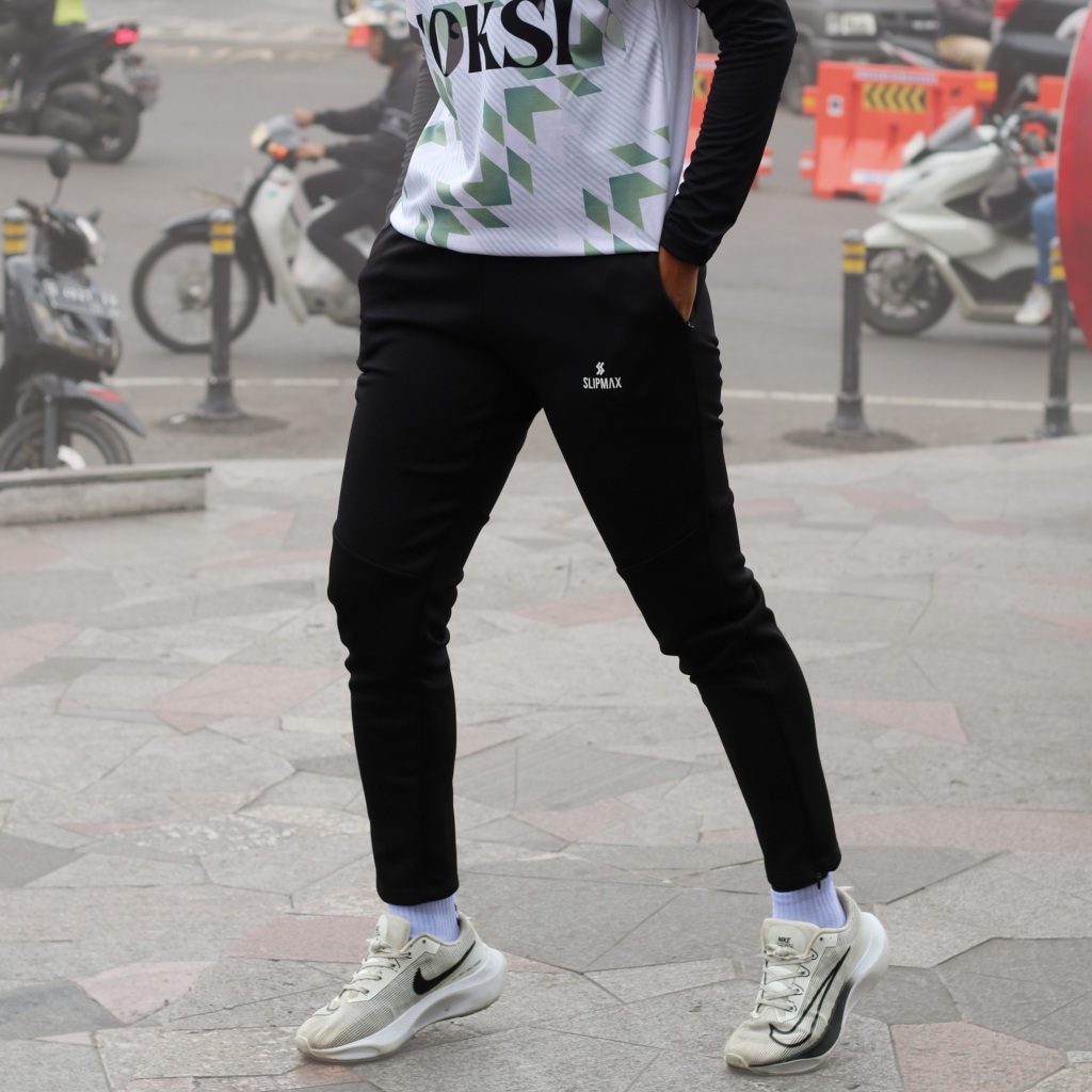 Jual SLIPMAX Celana Training Trackpant Pria Panjang Tebal Gowes Gym ...