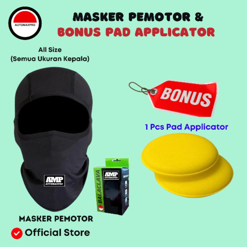 Jual Automaxpro AMP Masker Motor Balaclava Buff Ninja & BONUS PAD ...
