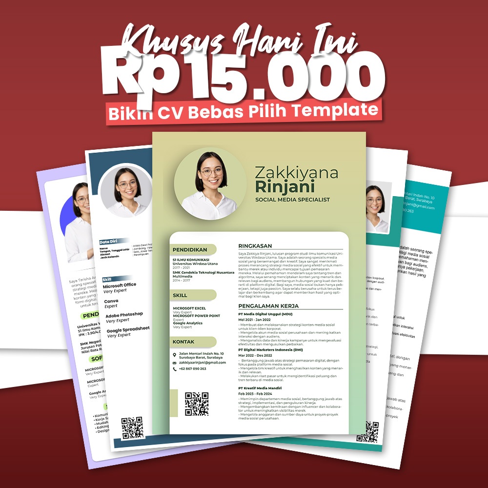Jual Jasa Pembuatan CV | Desain CV | CV ATS | CV Kreatif | ATS Friendly | Shopee Indonesia