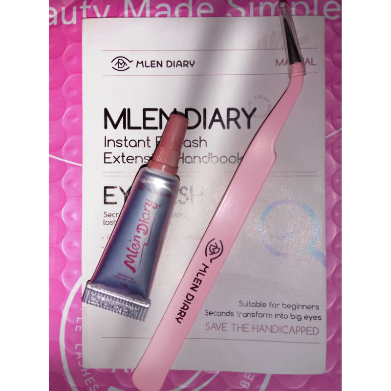 Jual Mlen diary penjepit bulu mata palsu dan lem eyelash ukuran 1,5 ...