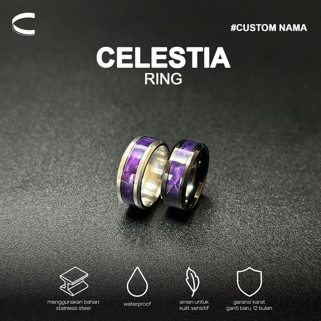 Jual Cincin Celestia Stainless Ring Titanium Cosette Anti Karat Pria Wanita Unisex | Shopee ...