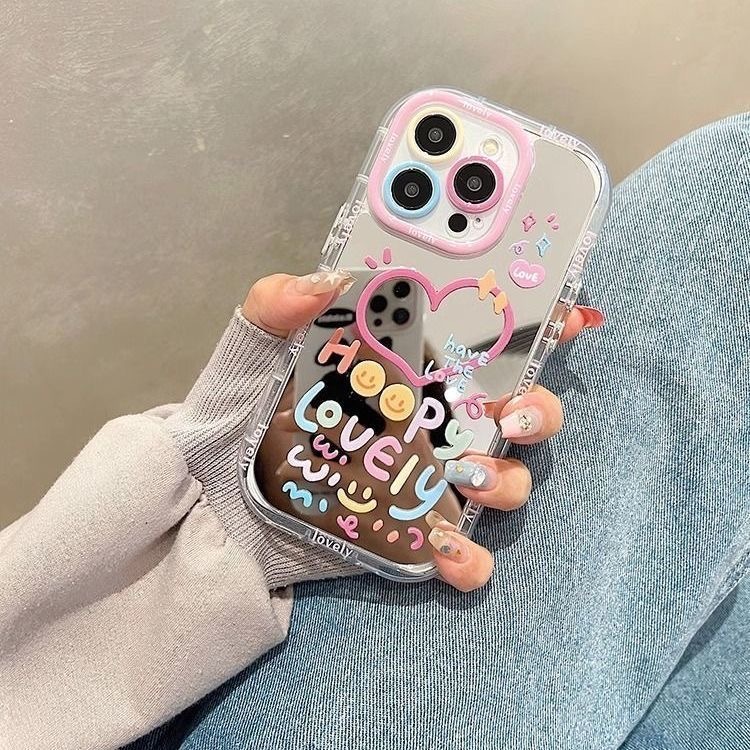 Jual Case Hati Merah Muda Casing HP Fantasi Untuk IPhone 11 13 12 14 15 ...