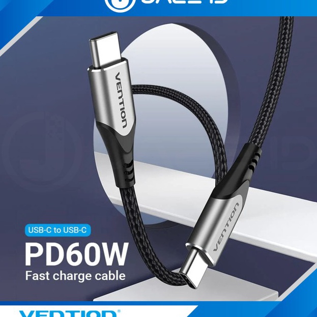 Jual Update Vention Kabel USB Braided Type C to C PD 3A Fast Charge QC4 ...