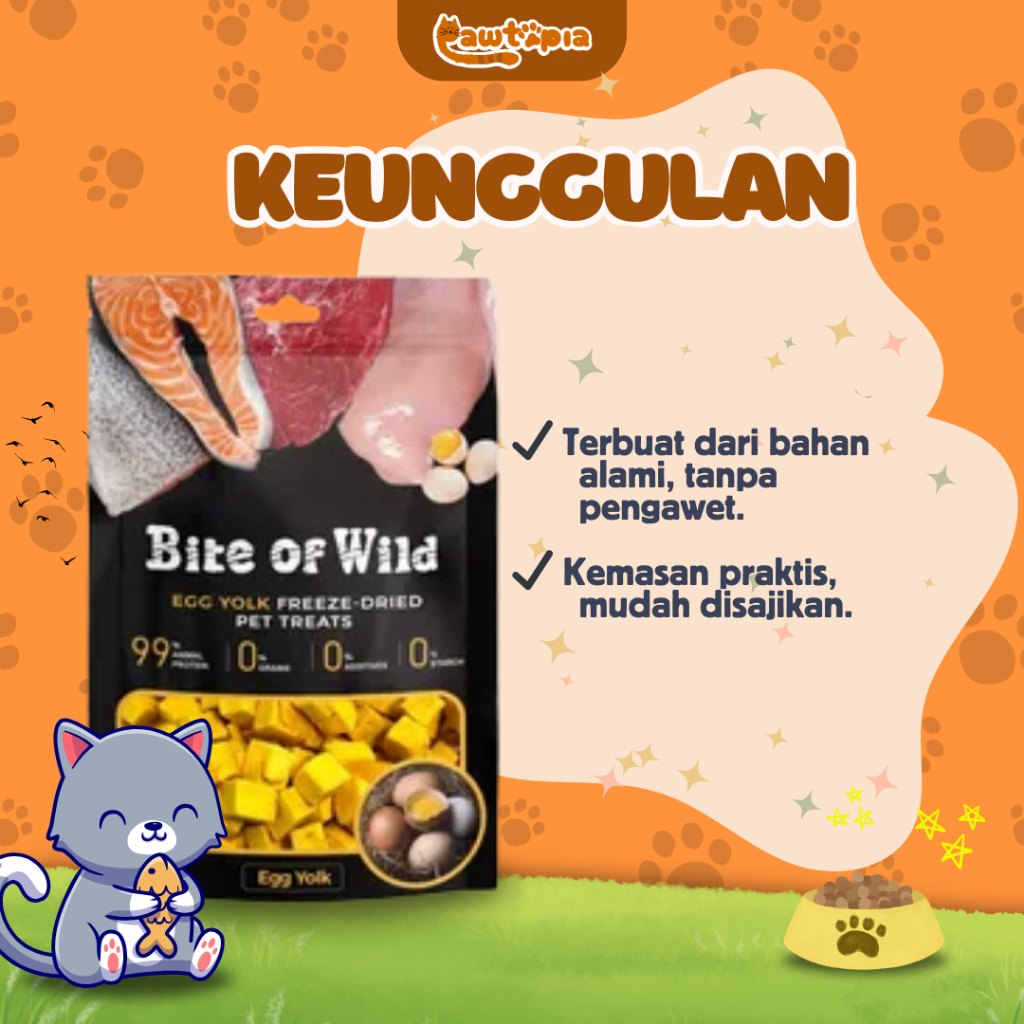Jual Pawtopia Bite of Wild Yolk BITE OF WILD FREEZE DRIED MEAT 40gr FOR ...