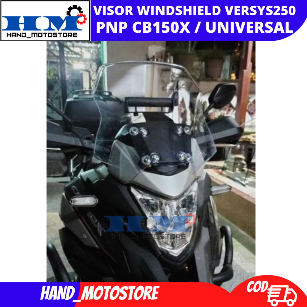 Jual VISOR WINDSHIELD MODEL VERSYS X250 PNP CB150X UNIVERSAL VISOR ...