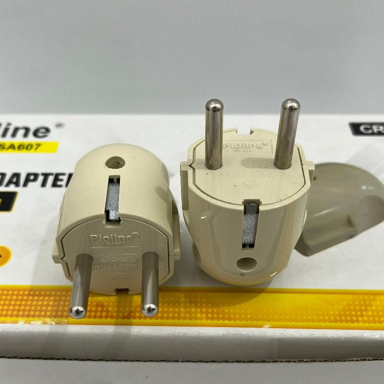 Jual Steker Arde Colokan Plug 10A 250V CREAM Round ABS SNI Pioline ...