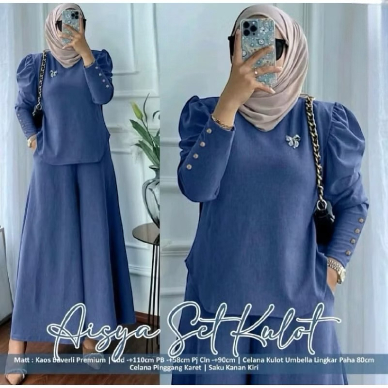 Jual AISYA SET TANGAN BALON KNIT PREMIUM // SETELAN WANITA RIB KNIT ...