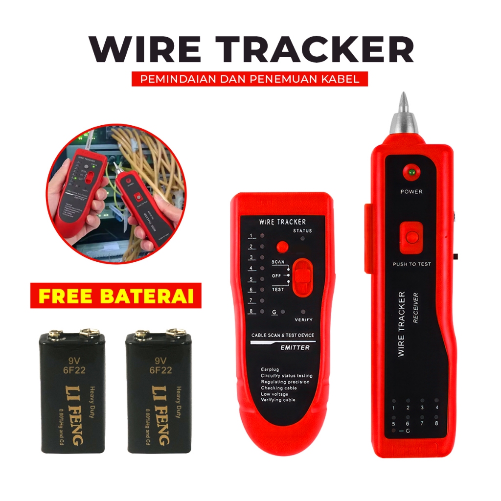 Jual Allefix Alat Tes LAN Lan Tester Wire Tracker Kabel Jaringan ...