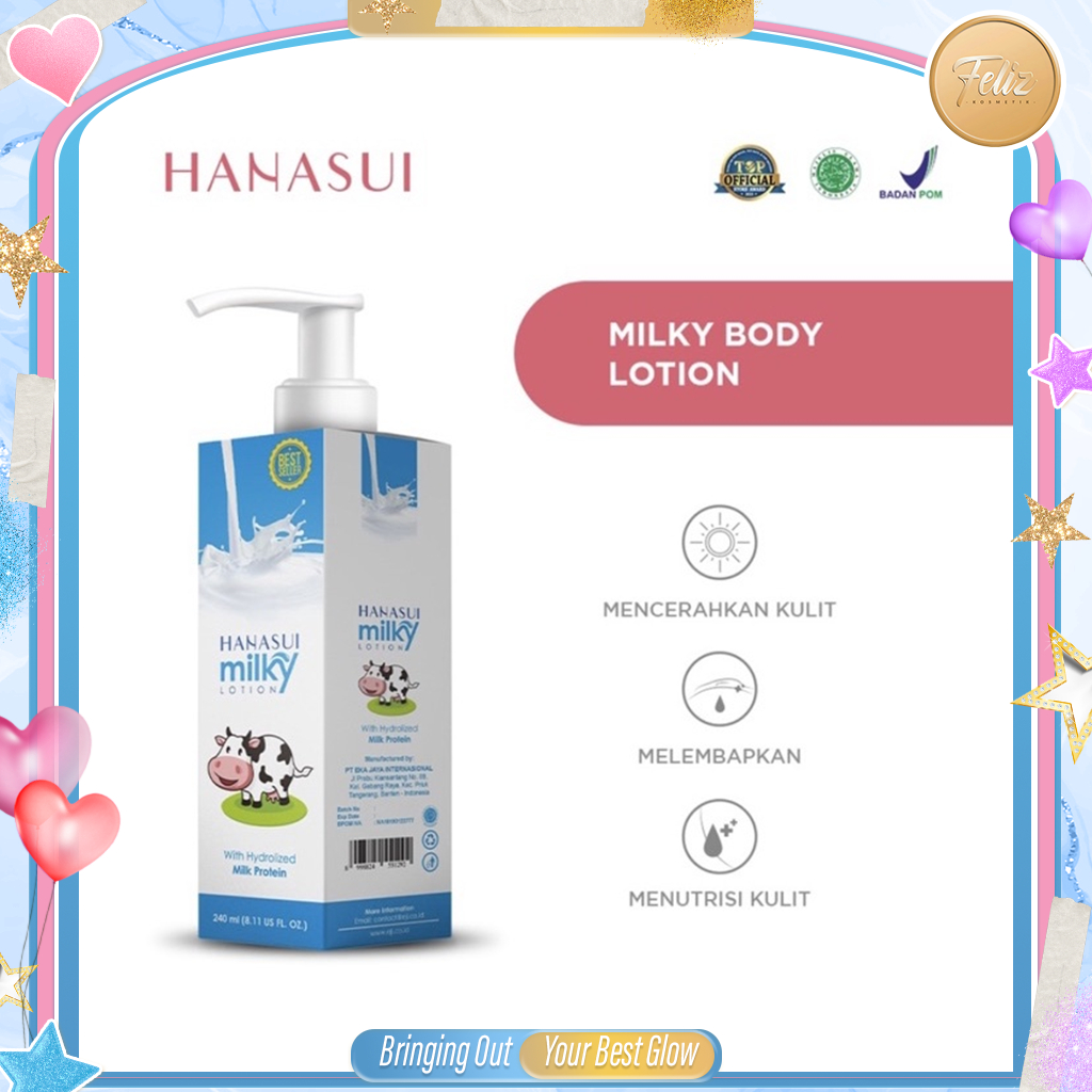 Jual * FELIZ * HANASUI Milky Body Lotion 240ml | Shopee Indonesia