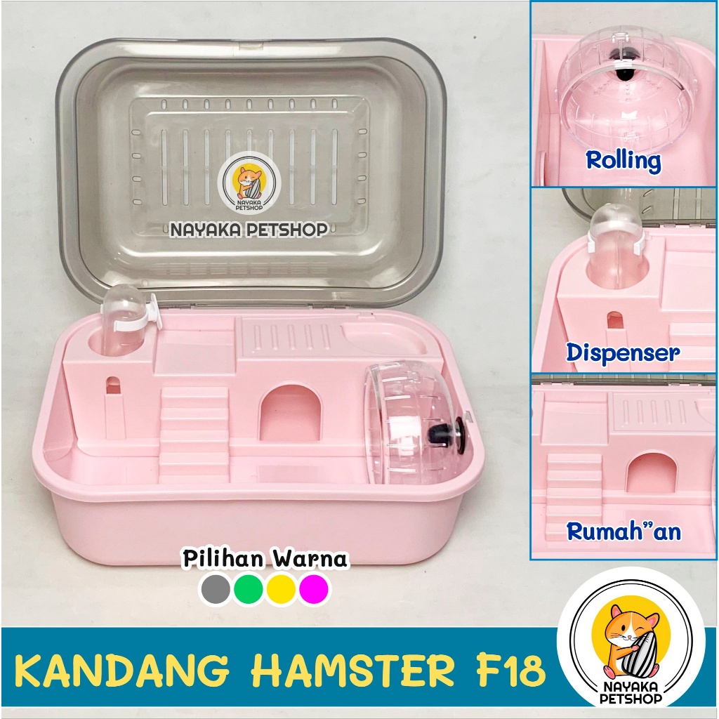 Jual F18 Kandang Hamster Tingkat 2 Lantai Portable Travel Cage Sugar ...