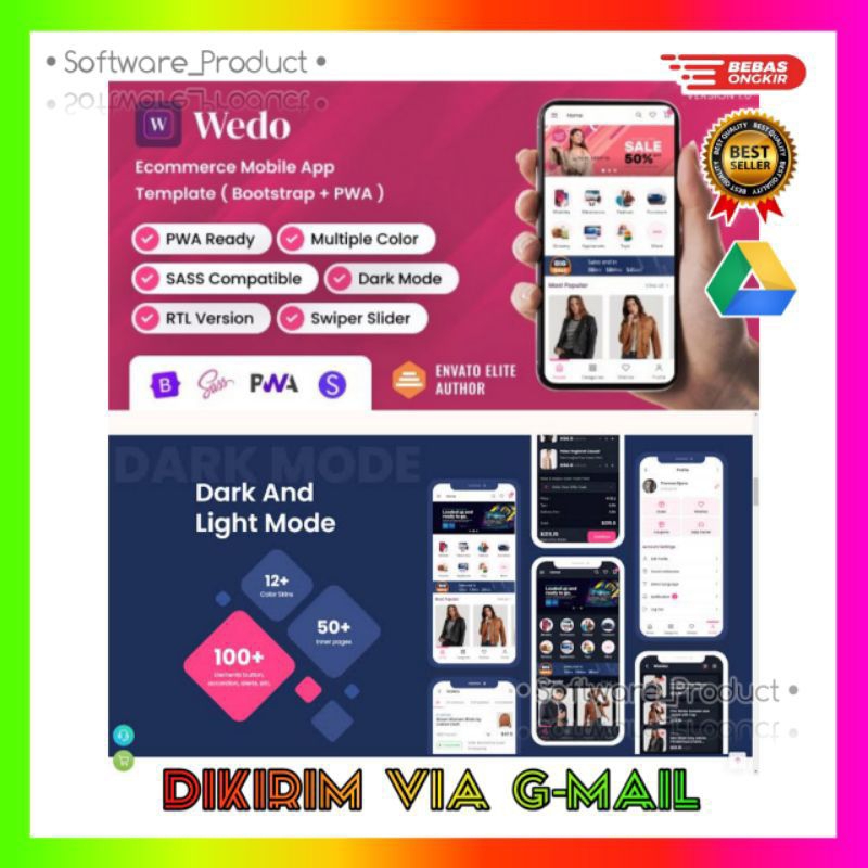 Jual Wedo - Ecommerce Mobile App Bootstrap Template HTML | Shopee Indonesia