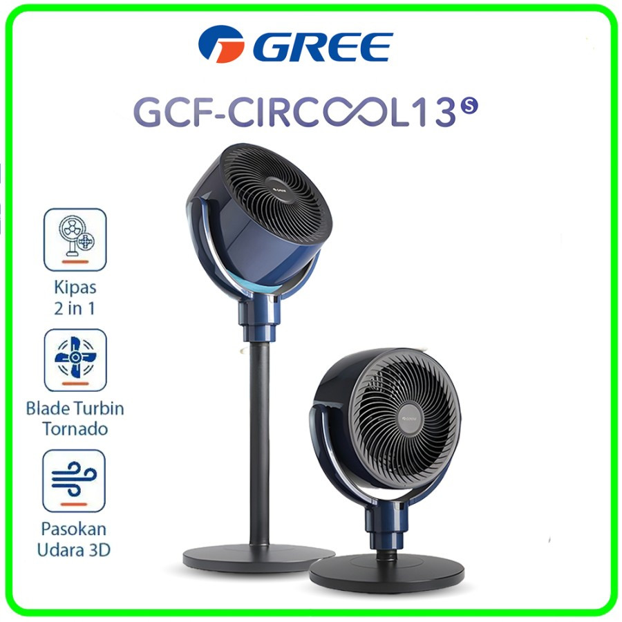 Jual GREE GCF-CIRCOOL13S Air Circulation Fan Circool Kipas Angin 2 in 1 ...