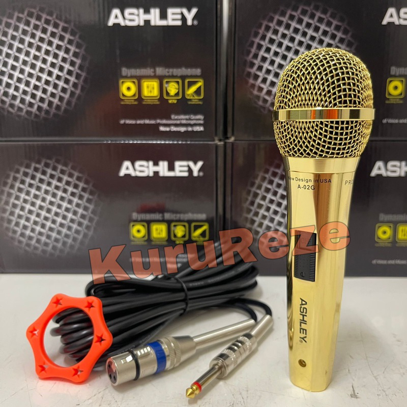 Jual Mic Kabel Ashley A02 Original microphone A 02 New Series mic a02 ...