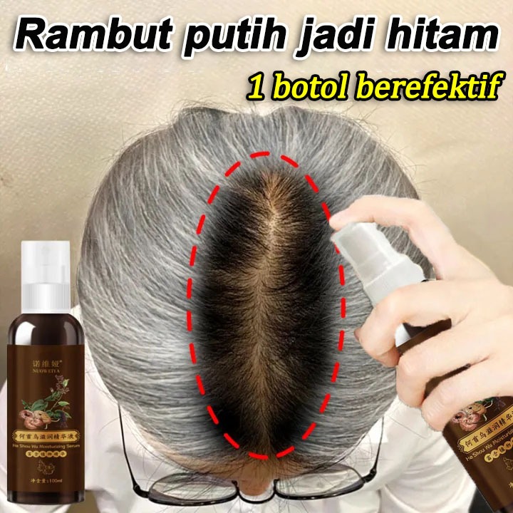 Jual Penghitam Rambut Permanen Serum Rambut Rontok 100ml Serum rambut ...