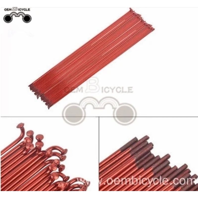 Jual Jari Ruji Spoke Platinum Merah 14gx174 | Shopee Indonesia