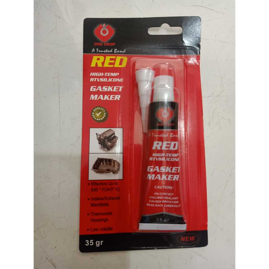 Jual Lem red silicone 35gr/lem gasket tahan panas bja | Shopee Indonesia