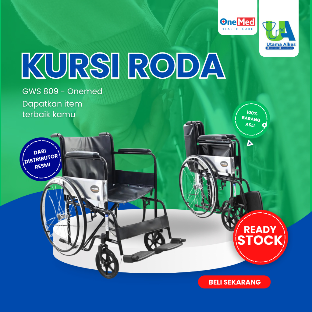 Jual KURSI RODA | KURSI RODA STANDAR RUMAH SAKIT | ONEMED GWS | Shopee ...