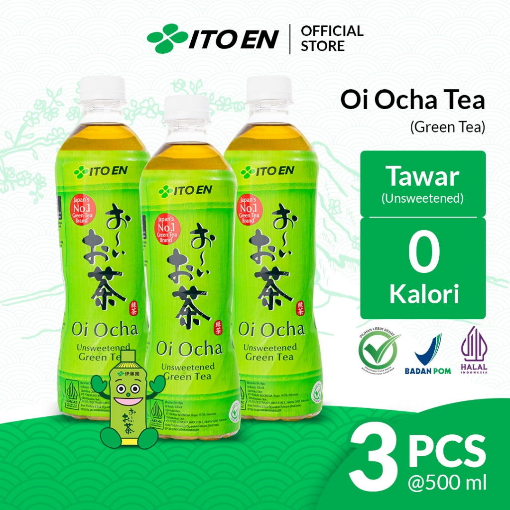 Jual ITO EN Oi Ocha Green Tea No Sugar 500ml isi 3 pcs | Shopee Indonesia